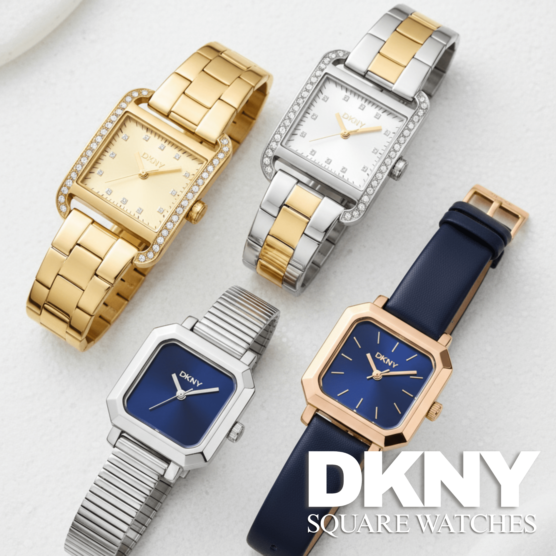 Stylish DKNY Women’s Square Watches